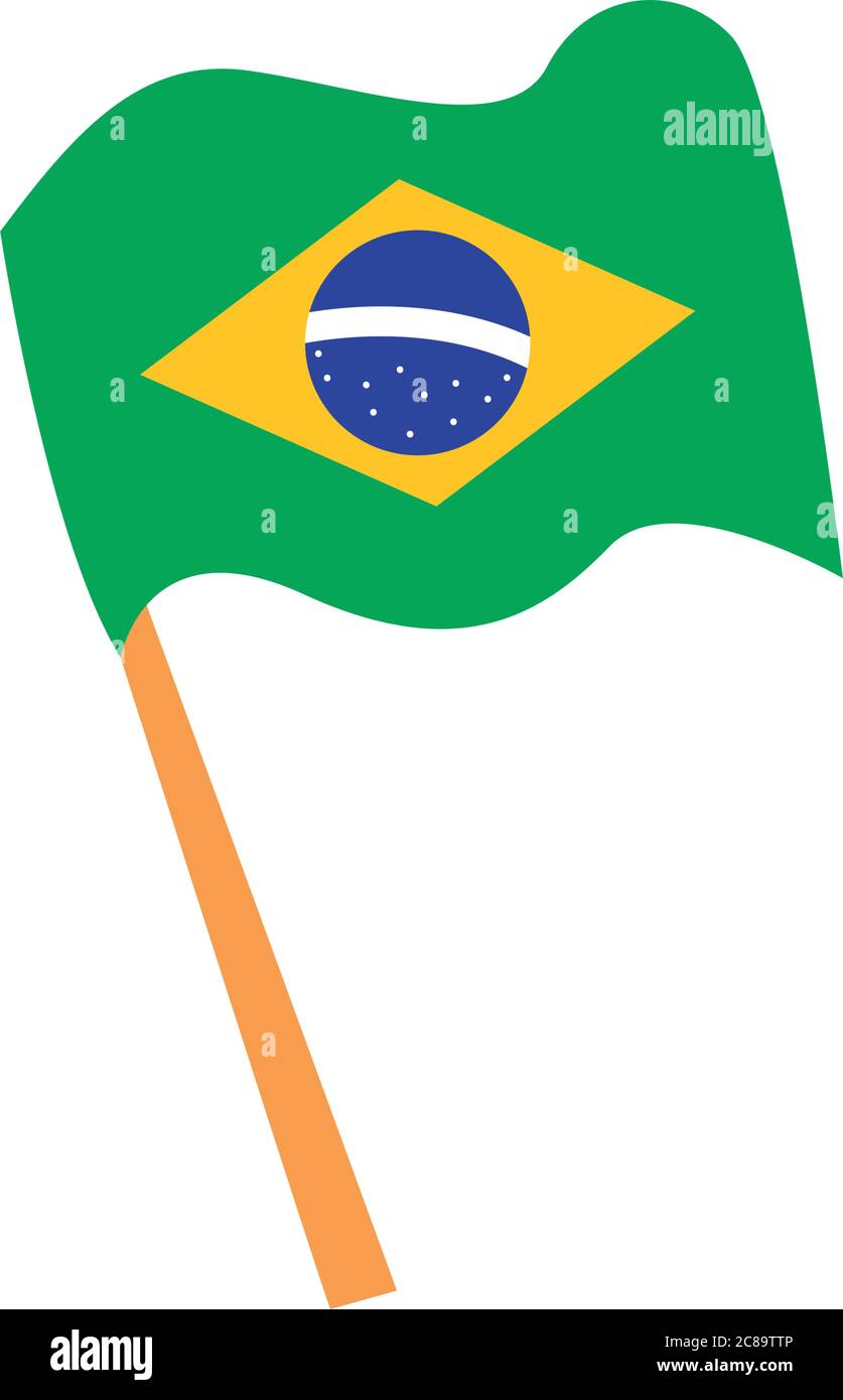 Brazil flag flat style icon design, Culture tourism brazilian travel ...