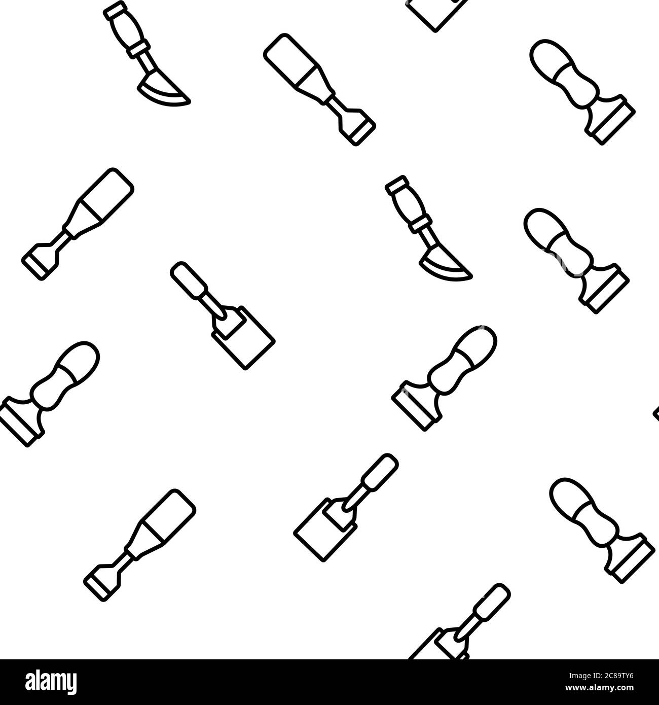 Chisel Carpentry Tool Vector Seamless Pattern Stock Vector Image & Art ...