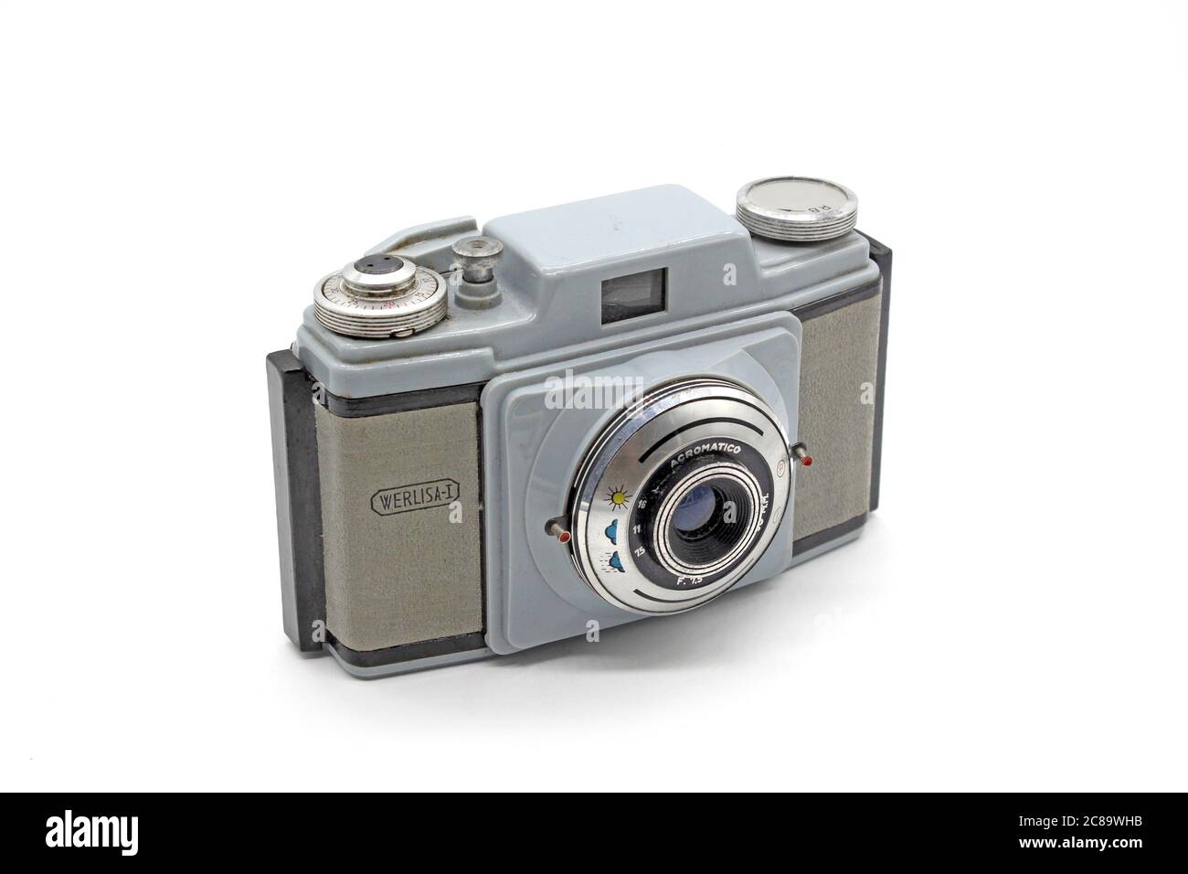Old camera, isolated on a white background Stock Photo - Alamy