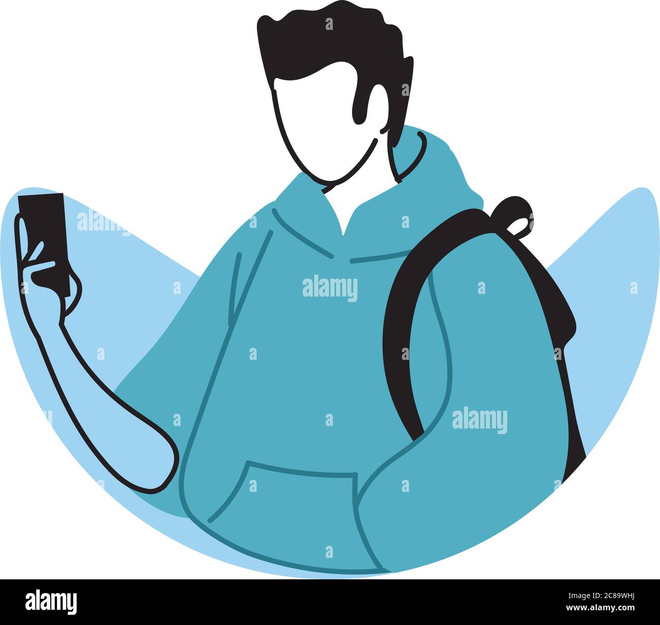 Checking for messages Stock Vector Images - Alamy