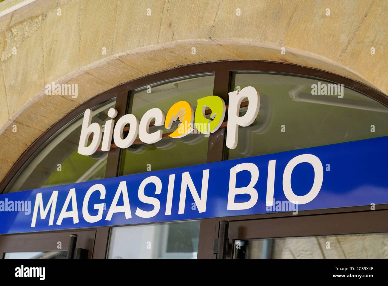 Bordeaux , Aquitaine / France - 07 07 2020 : Biocoop shop logo sign ...