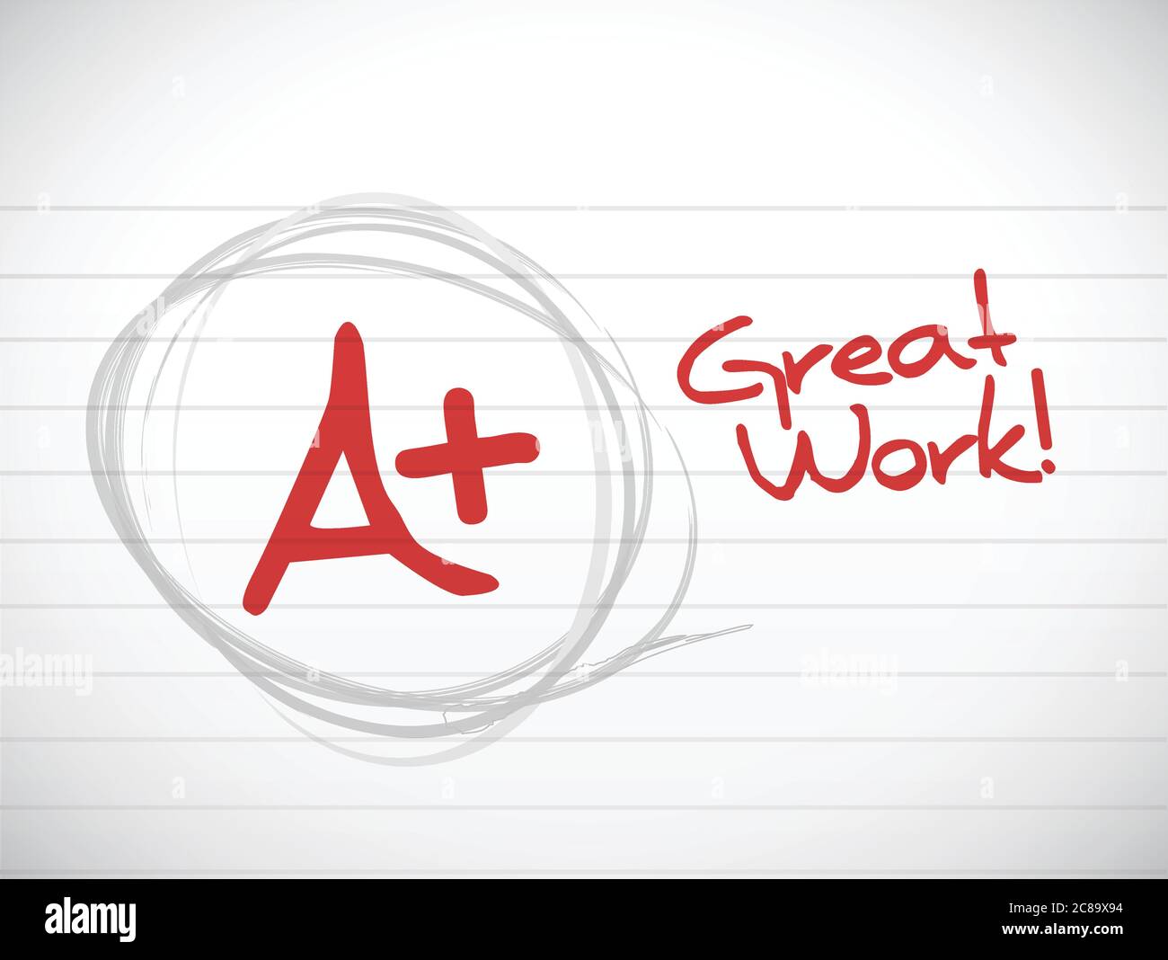 A plus grade. great work. illustration design over a white background ...