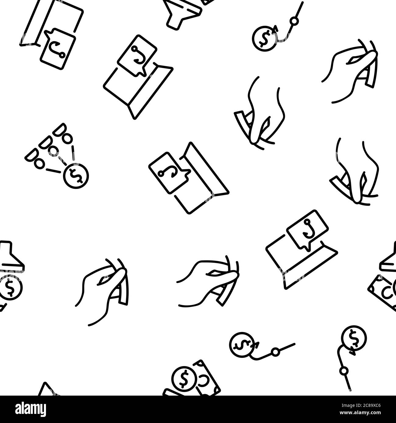 Scam Finance Criminal Vector Seamless Pattern Stock Vector Image & Art ...