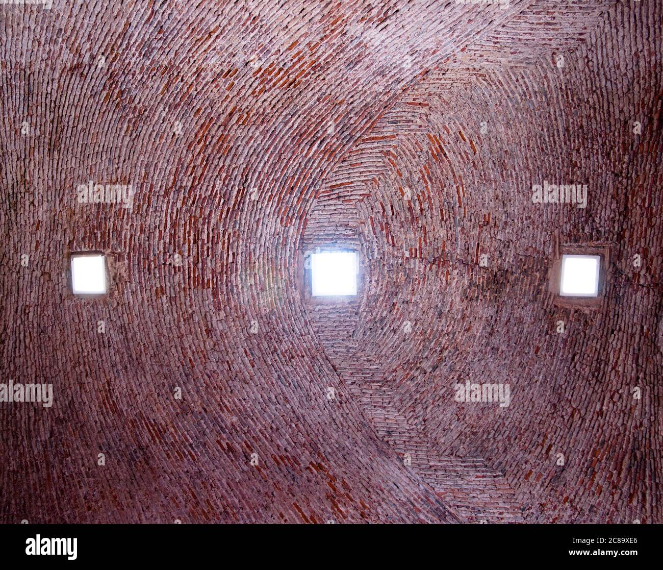 Brick texture of barrel vaulted ceiling Stock Photo - Alamy