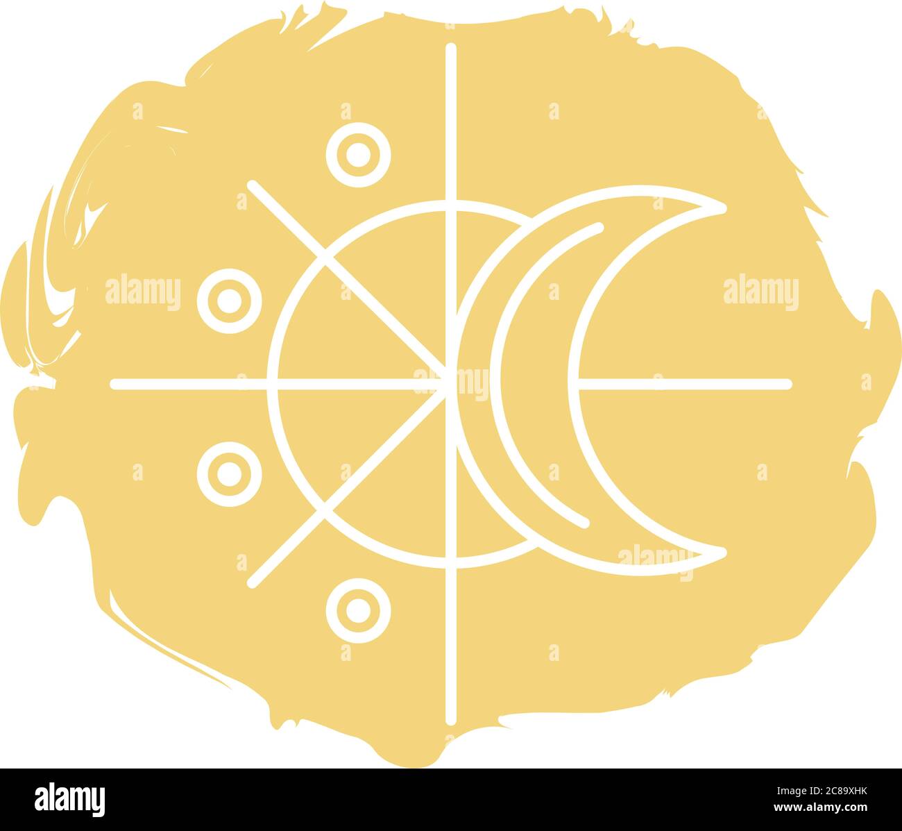 moon in faces positions zodiac symbol block style icon vector ...