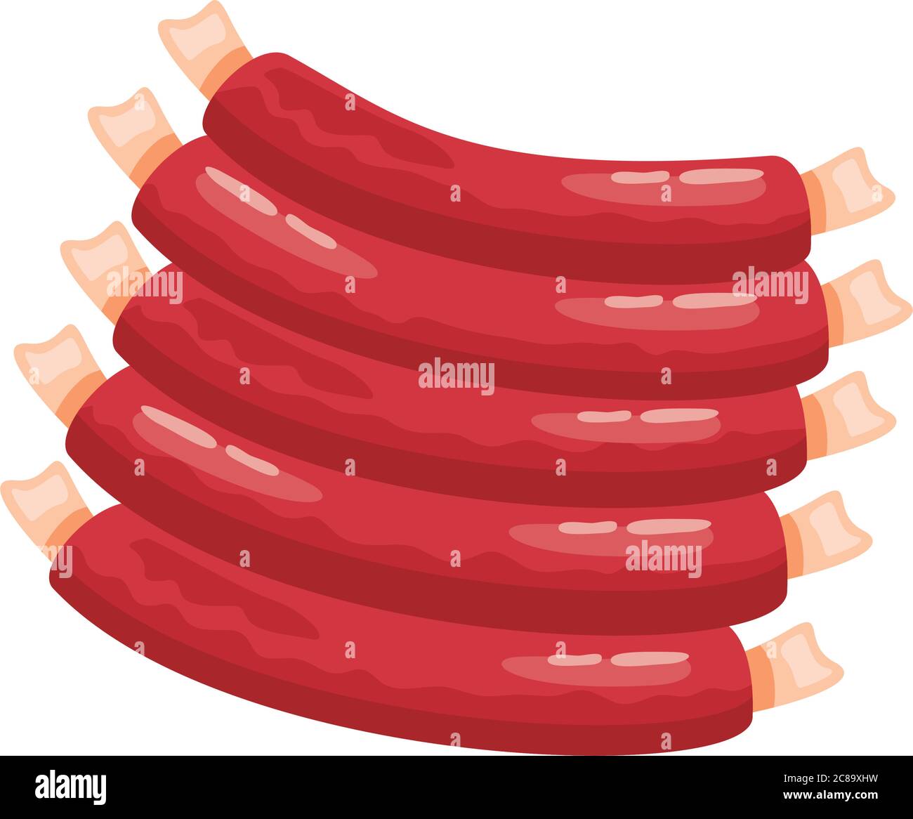 Uncooked Pork Ribs Stock Vector Images - Alamy