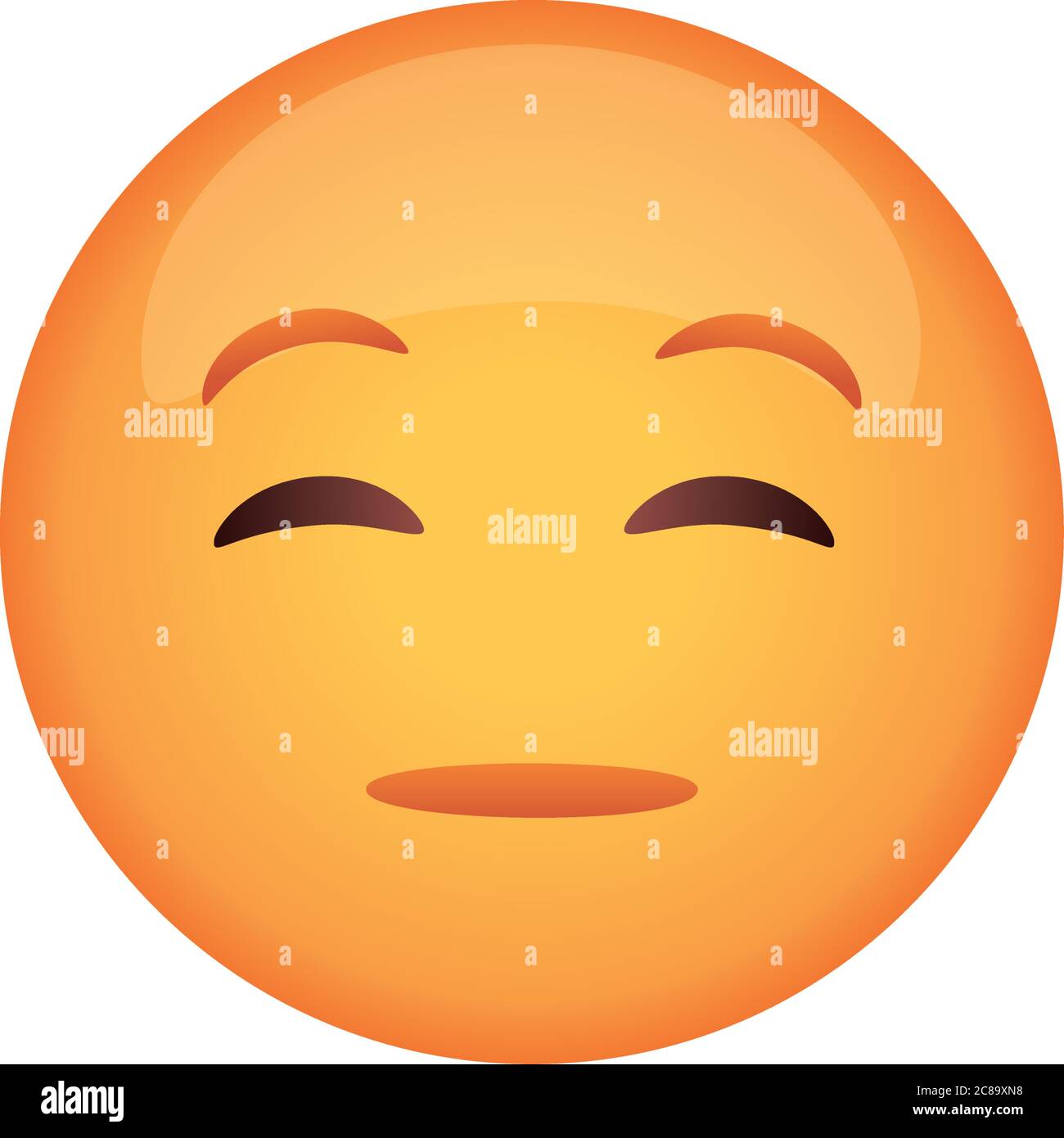 doubtful emoji face classic flat style icon vector illustration design ...