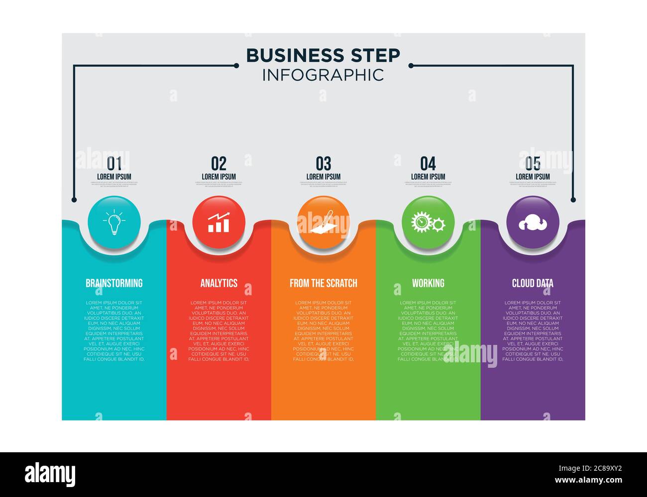 Business step infographic template design business marketing logo ...