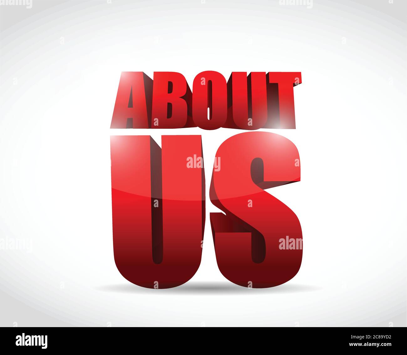 About us red sign illustration design over a white background Stock ...