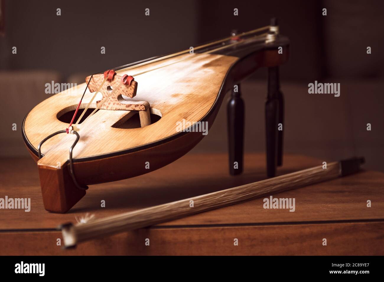 an anatolian musical instrument classical fiddle and bow, turkish ...