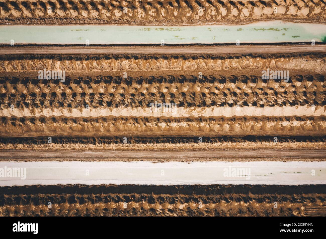 Salt quarry from above, California Stock Photo - Alamy