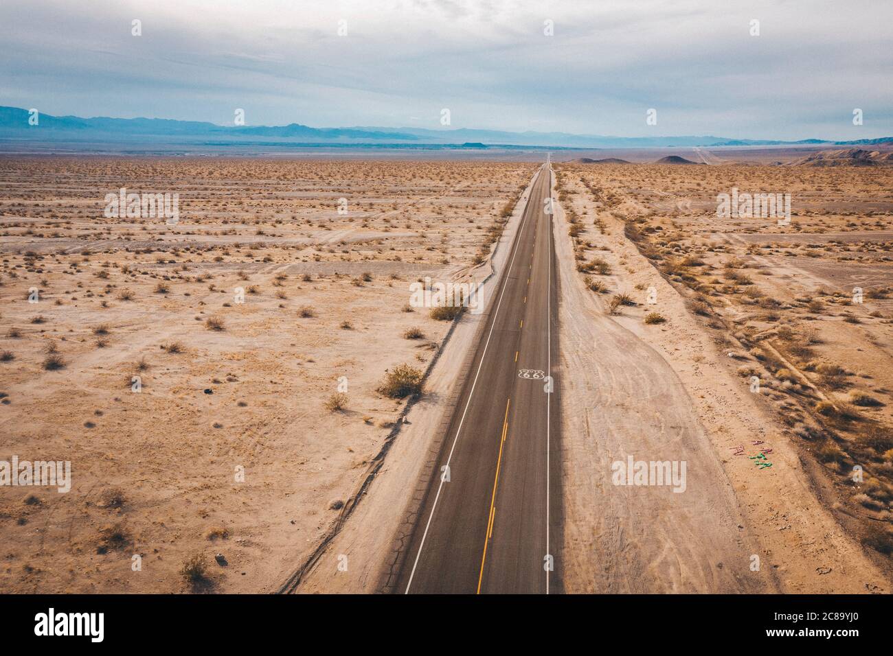Route 66 road aerial hi-res stock photography and images - Alamy
