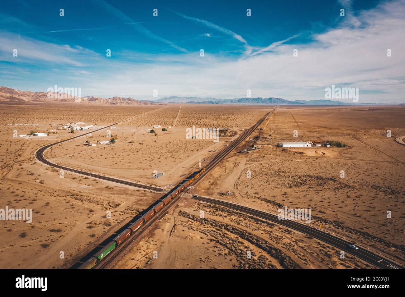 Aerial view california route 66 hi-res stock photography and images - Alamy