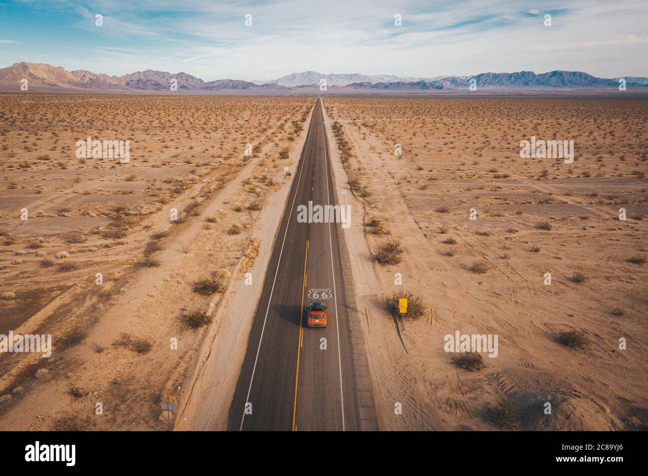 Aerial view california route 66 hi-res stock photography and images - Alamy