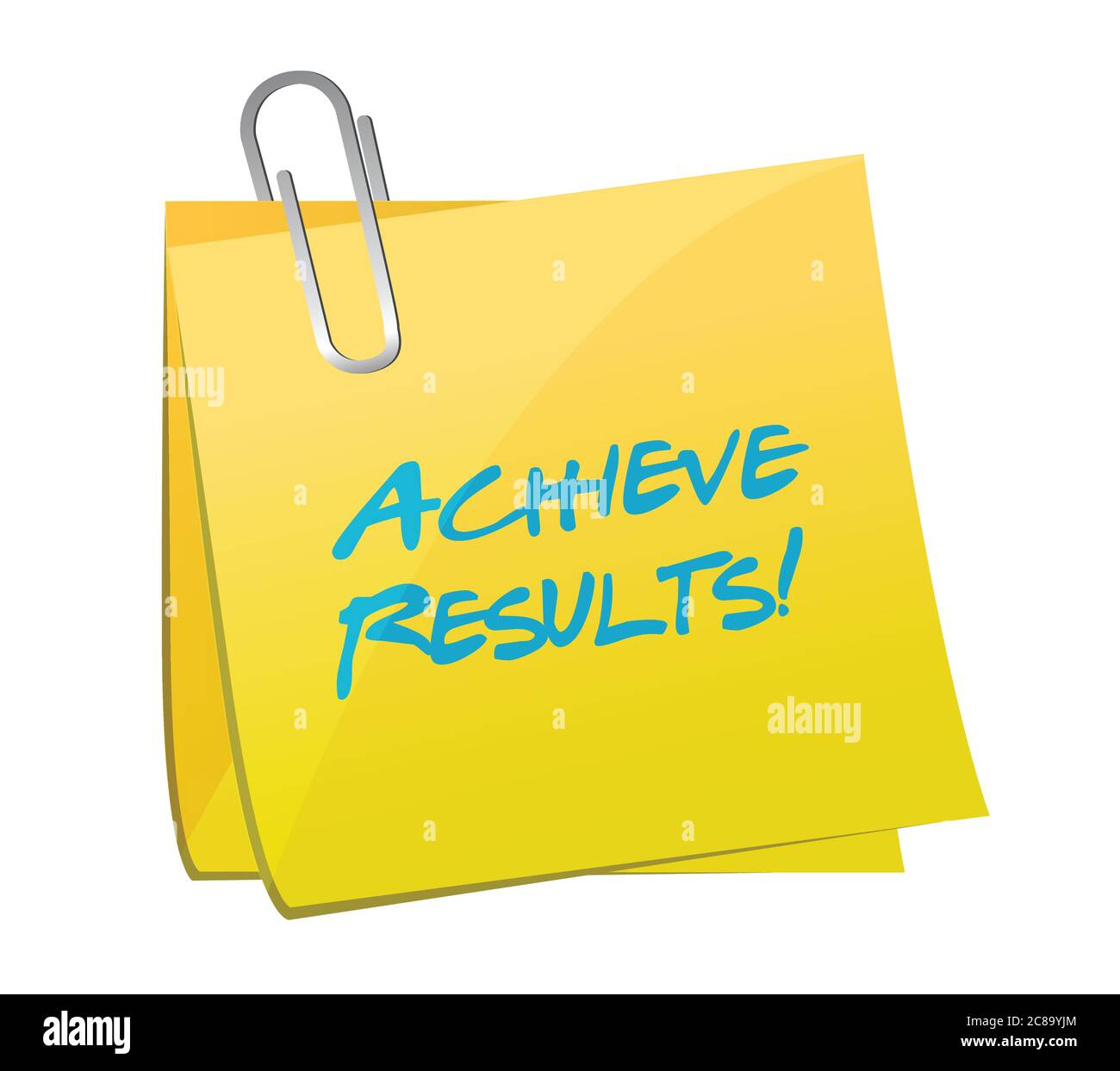 Achieve results memo illustration design over a white background Stock ...