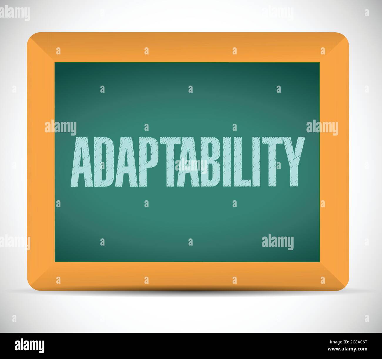 Adaptability sign message illustration design over a white background ...
