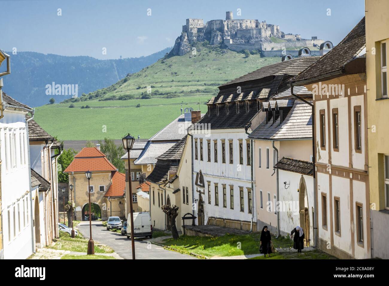 The town of Spišská Kapitula and the castle beyond Stock Photo - Alamy