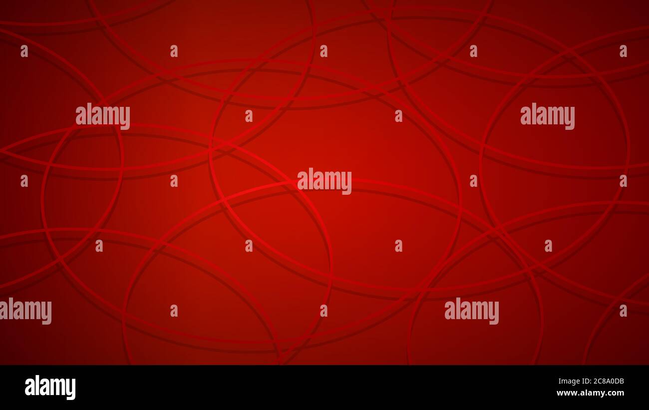 Abstract background of intersecting circles with shadows in red colors Stock Vector Image & Art ...