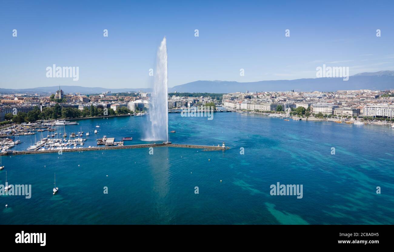 Switzerland france lake aerial hi-res stock photography and images - Alamy