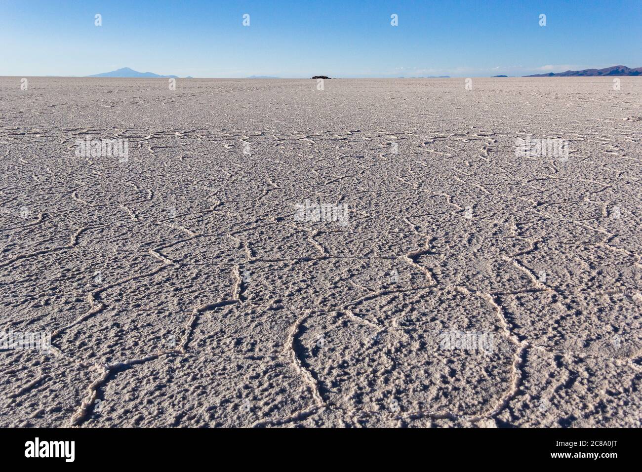 Footprints in the salt desert, Bolivia Stock Photo - Alamy