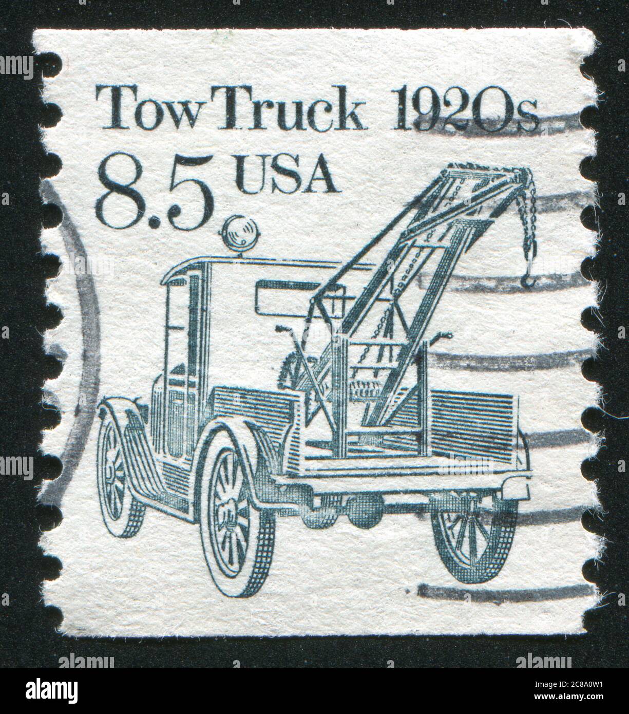 UNITED STATES - CIRCA 1985: stamp printed by United states, shows truck ...