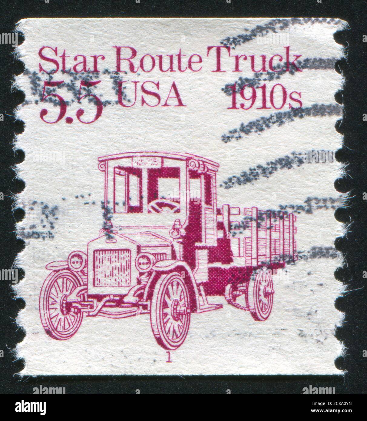 UNITED STATES - CIRCA 1985: stamp printed by United states, shows truck ...