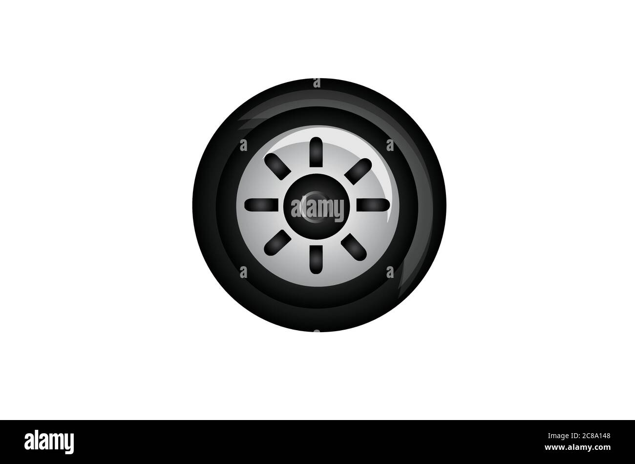 Wheel car tire symbol icon vector illustration Stock Vector Image & Art ...