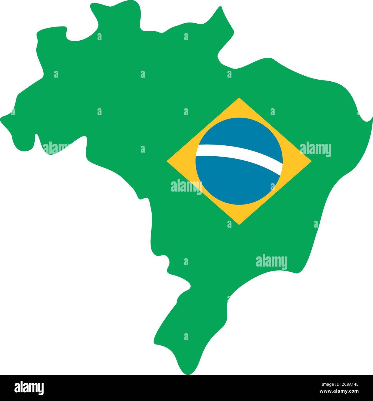 Brazil map flat style icon design, Culture tourism brazilian travel ...