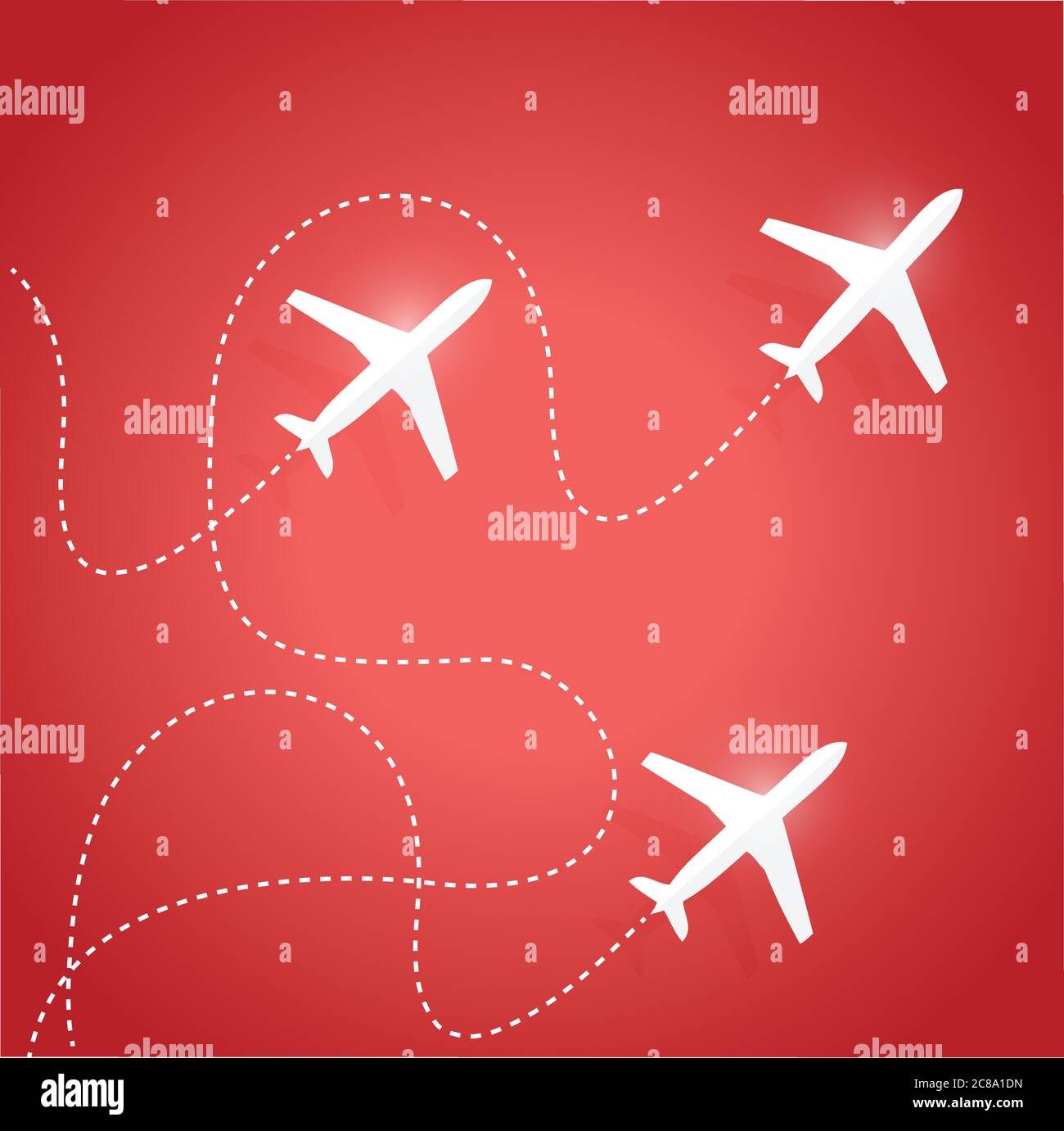 Fly routes and airplanes. illustration design over a white background ...