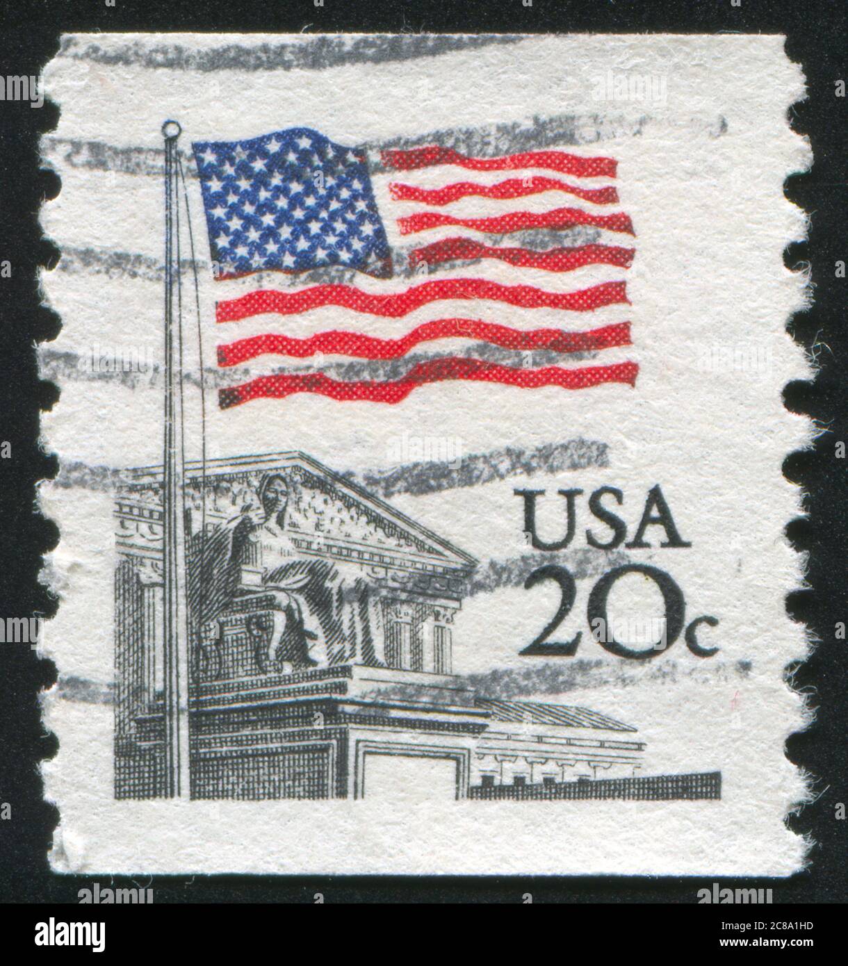 UNITED STATES - CIRCA 1981: stamp printed by United states, shows flag ...