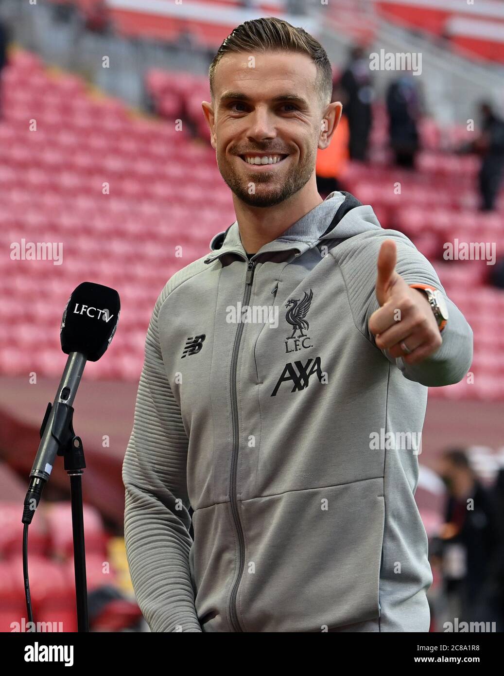 Liverpool captain jordan henderson ahead premier league match anfield ...