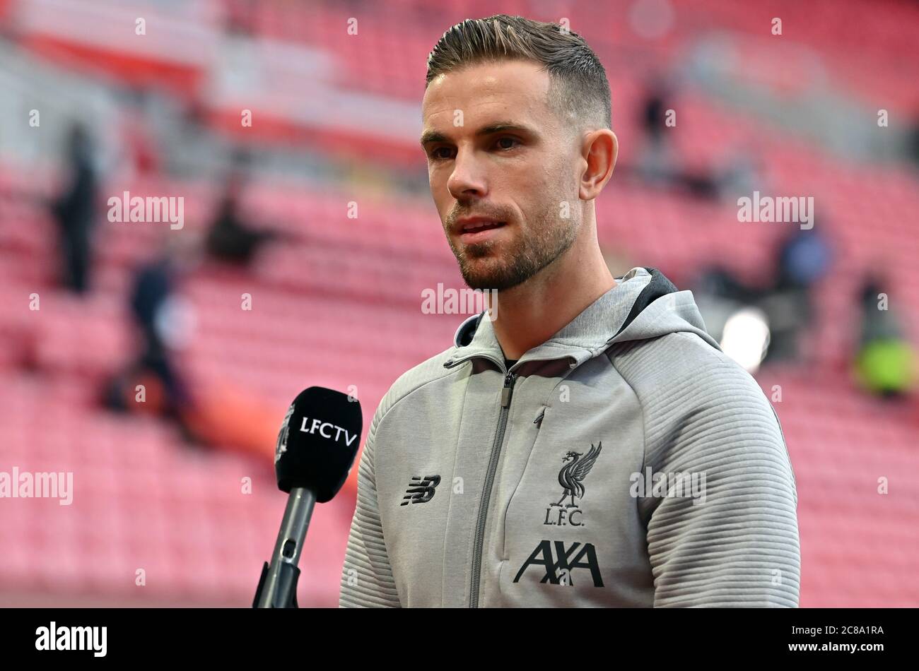 Liverpool captain jordan henderson ahead premier league match anfield ...