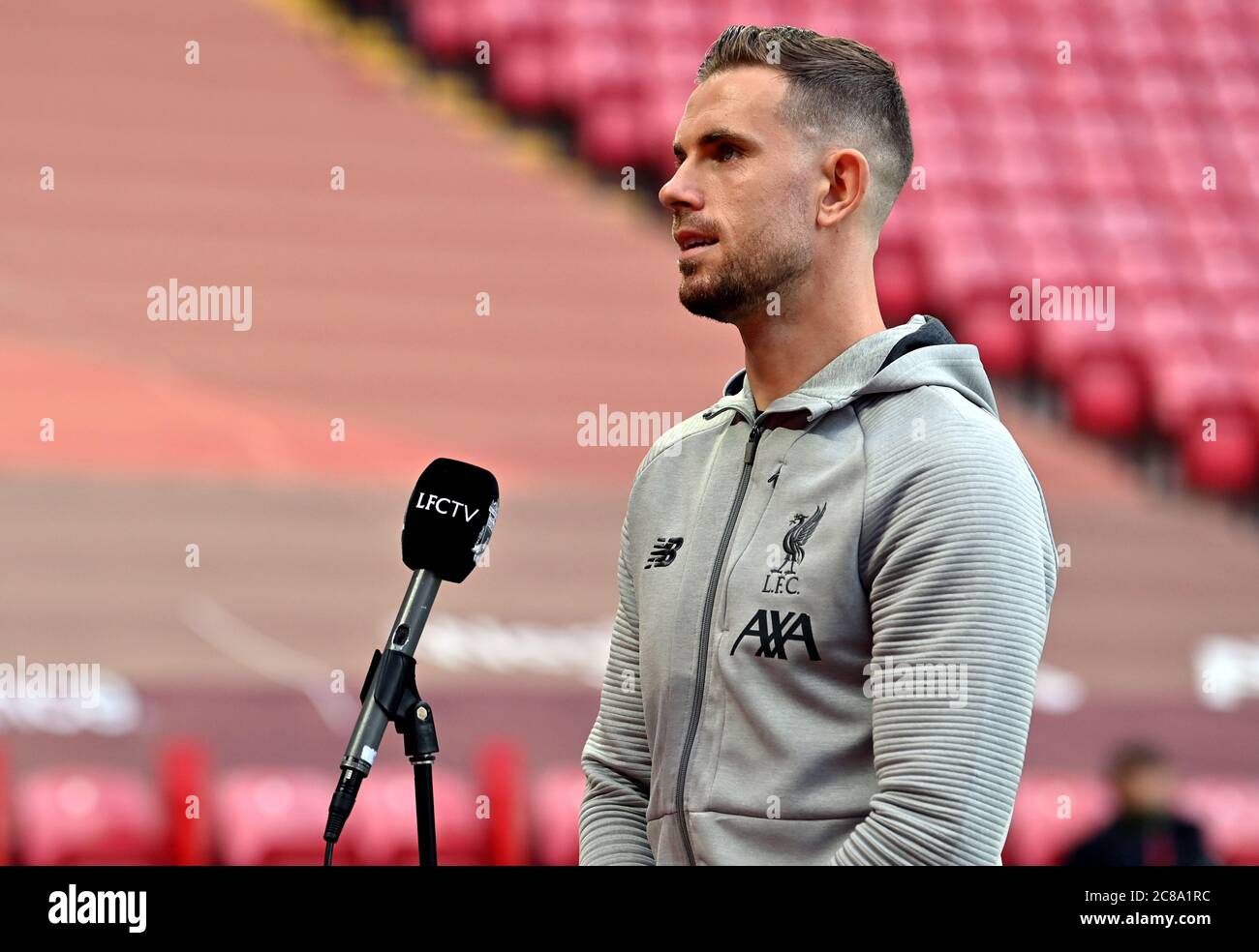 Liverpool captain jordan henderson ahead premier league match anfield ...