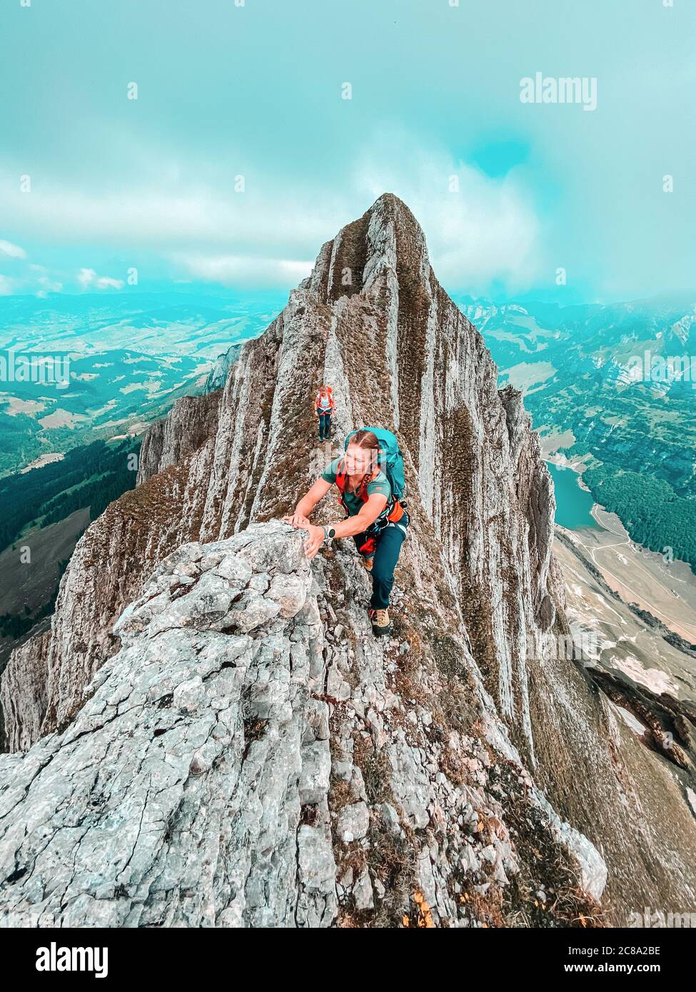Two climbers in the alps hi-res stock photography and images - Alamy