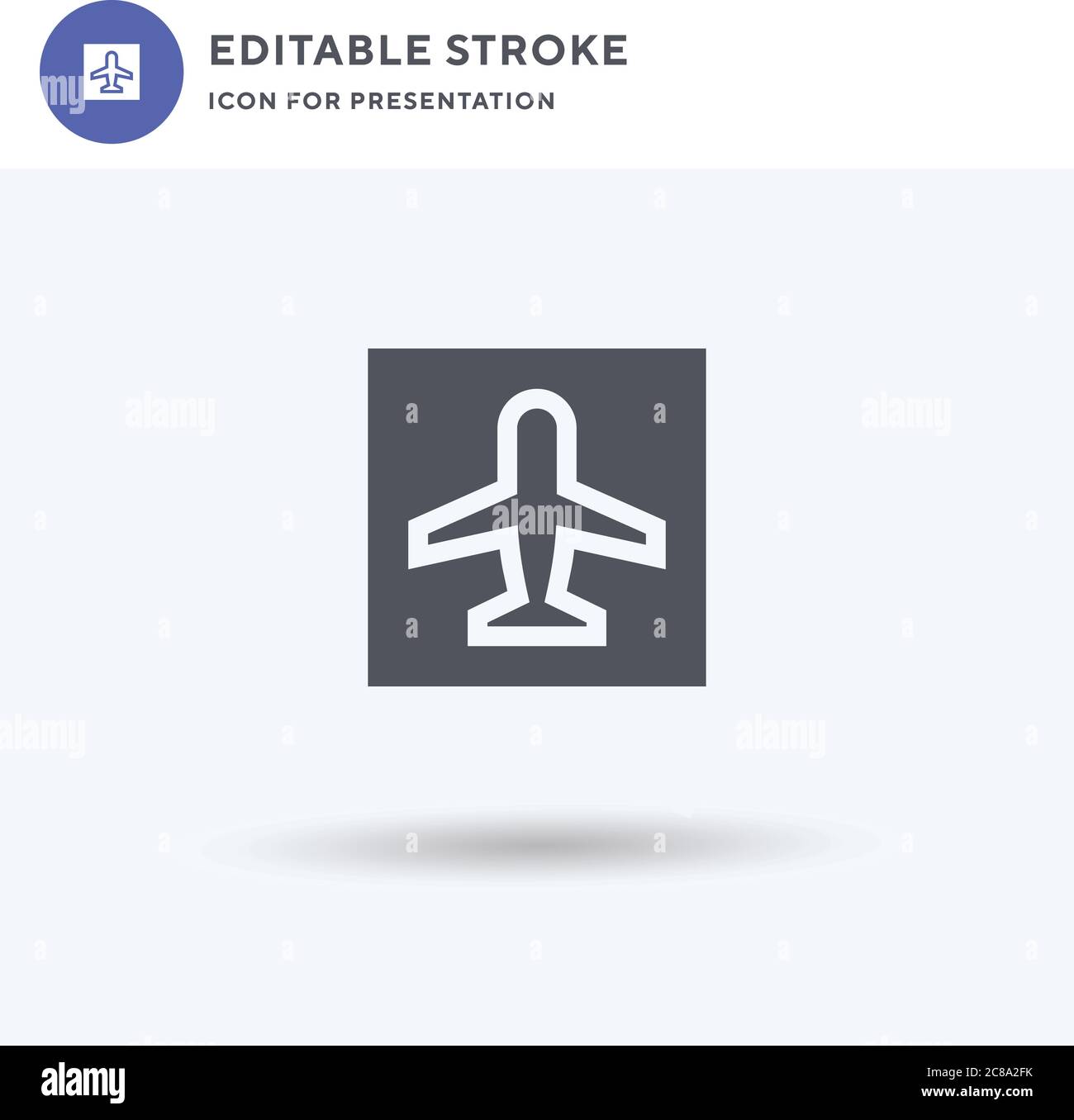 Airport icon vector, filled flat sign, solid pictogram isolated on ...