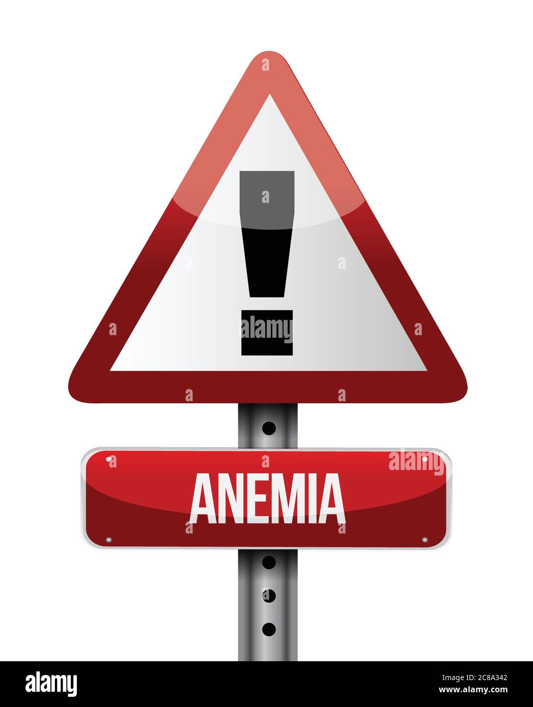 Anemia road sign illustration design over white Stock Vector Image ...