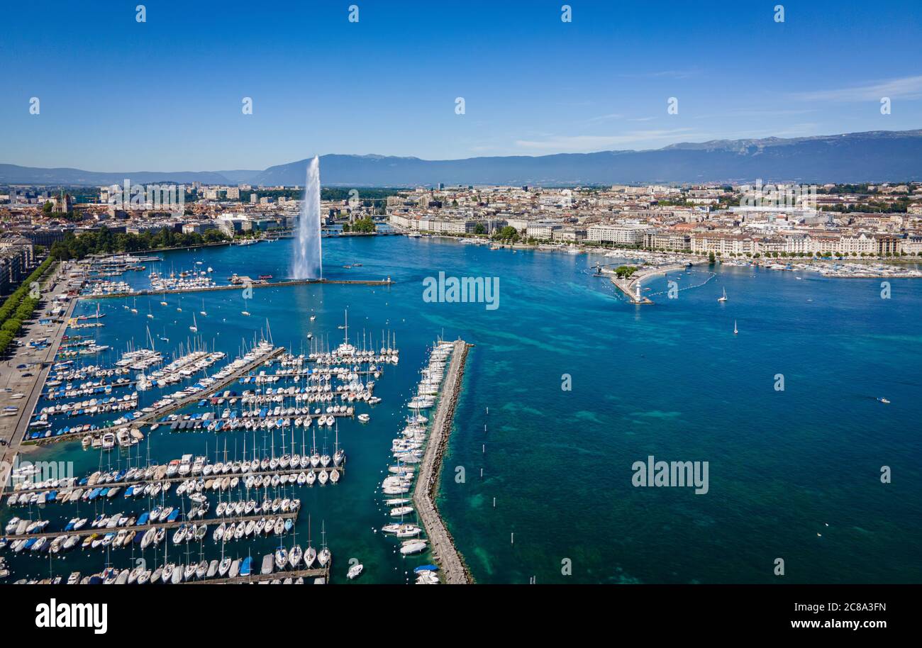 Aerial downtown geneva hi-res stock photography and images - Alamy