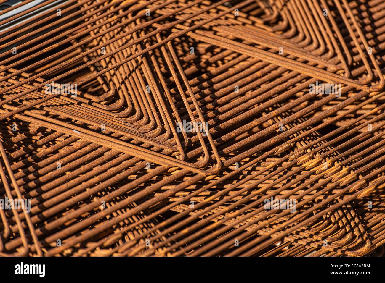 Stacked rebar ready to be used in construction Stock Photo - Alamy