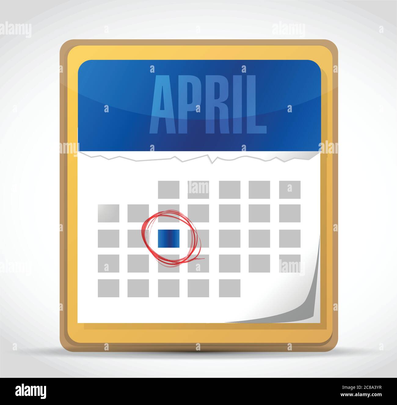April calendar illustration design over a white background Stock Vector ...