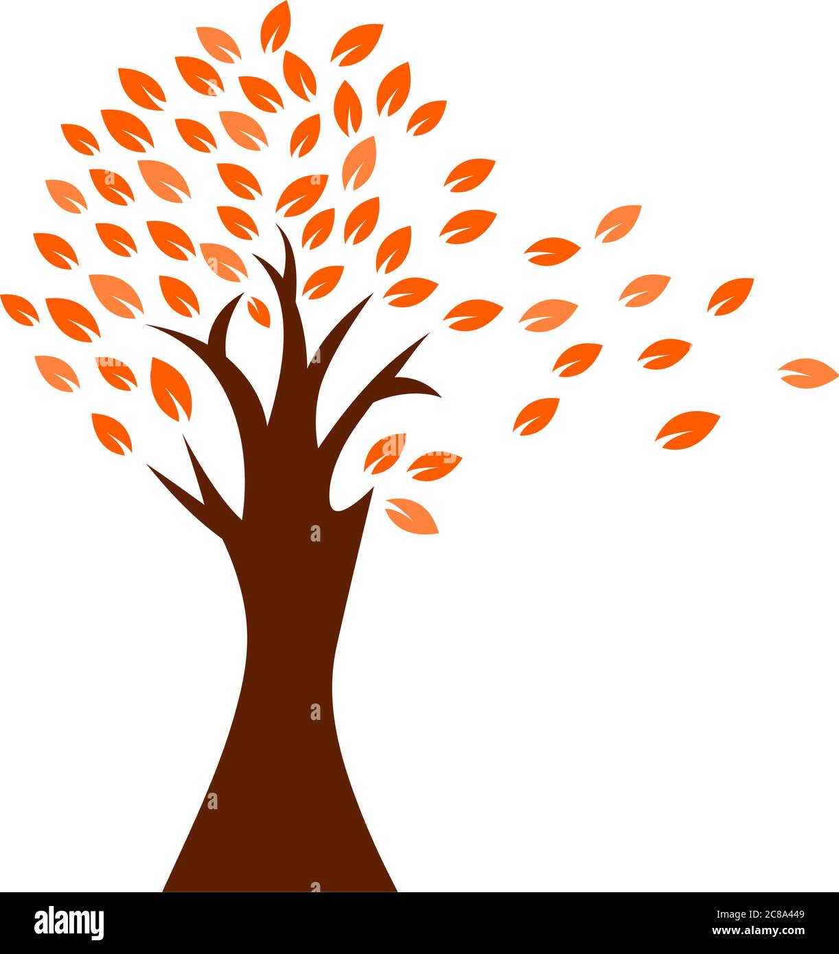 Tree fall icon design template vector isolated illustration Stock ...