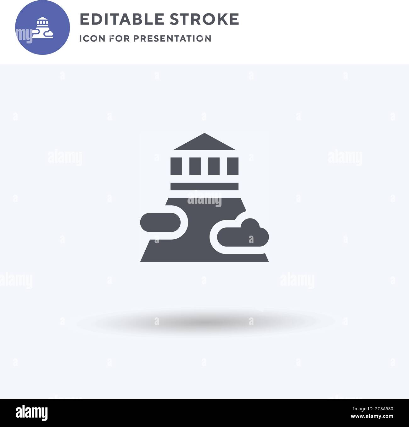 Olympus icon vector, filled flat sign, solid pictogram isolated on ...