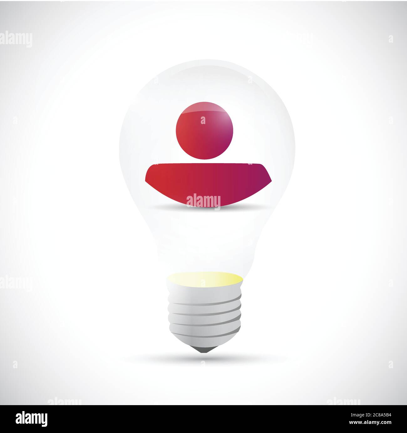 Light bulb with an avatar inside illustration design over a black ...