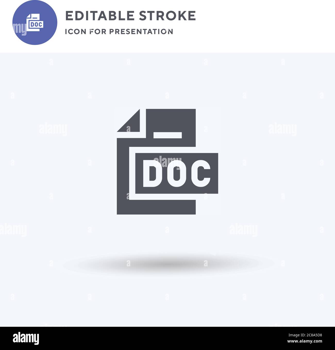 Word icon vector, filled flat sign, solid pictogram isolated on white ...