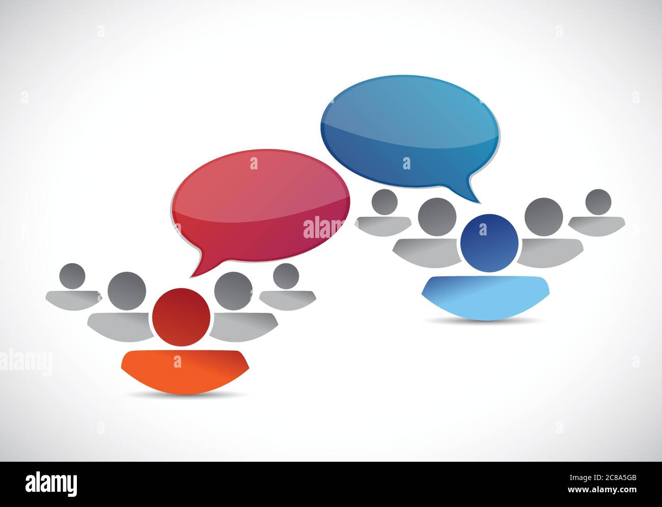 Teams communication illustration design over a white background Stock ...