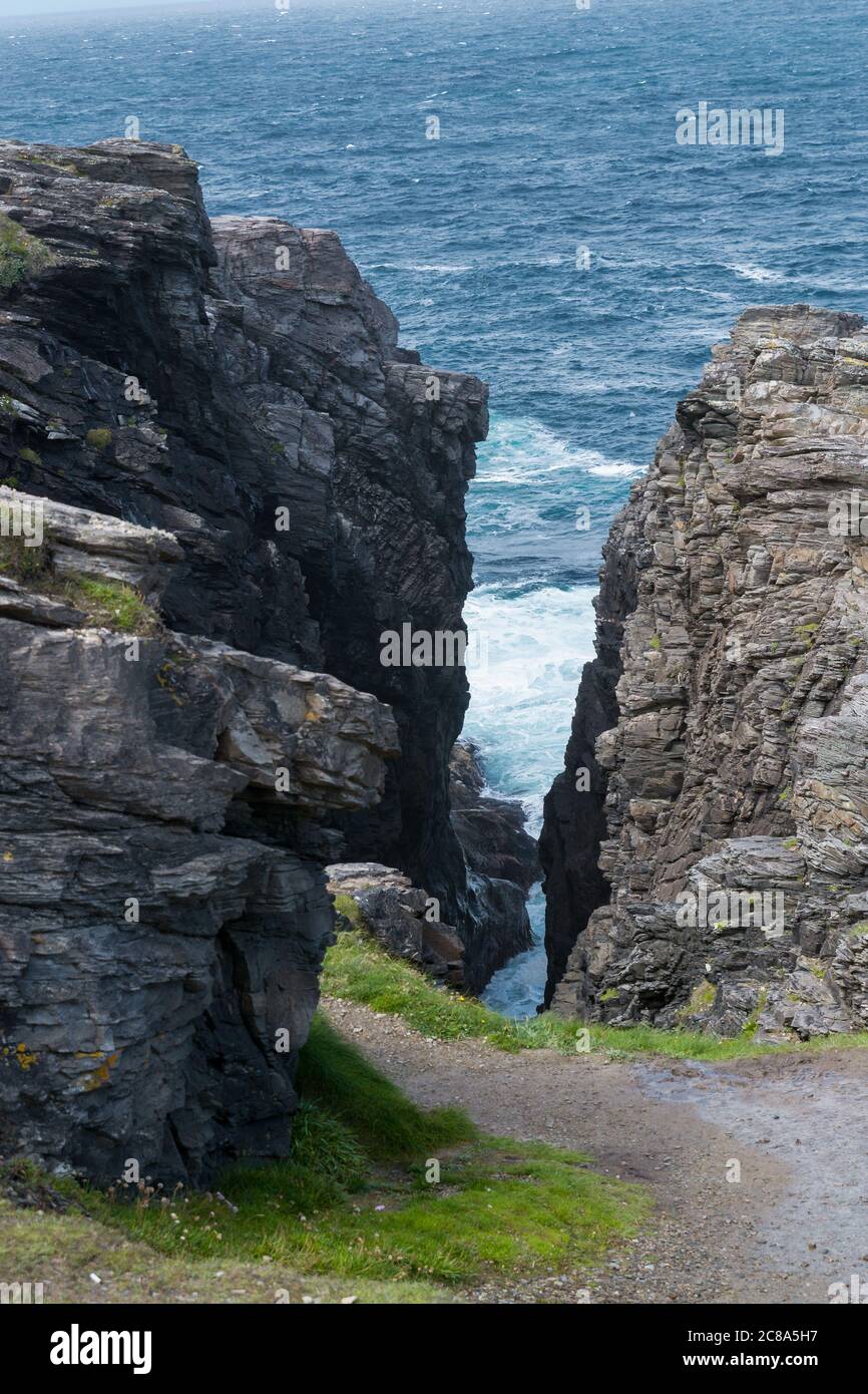 Wild Rugged Atlantic Irish Coast at Malin Head, Donegal, Ireland. Wild ...