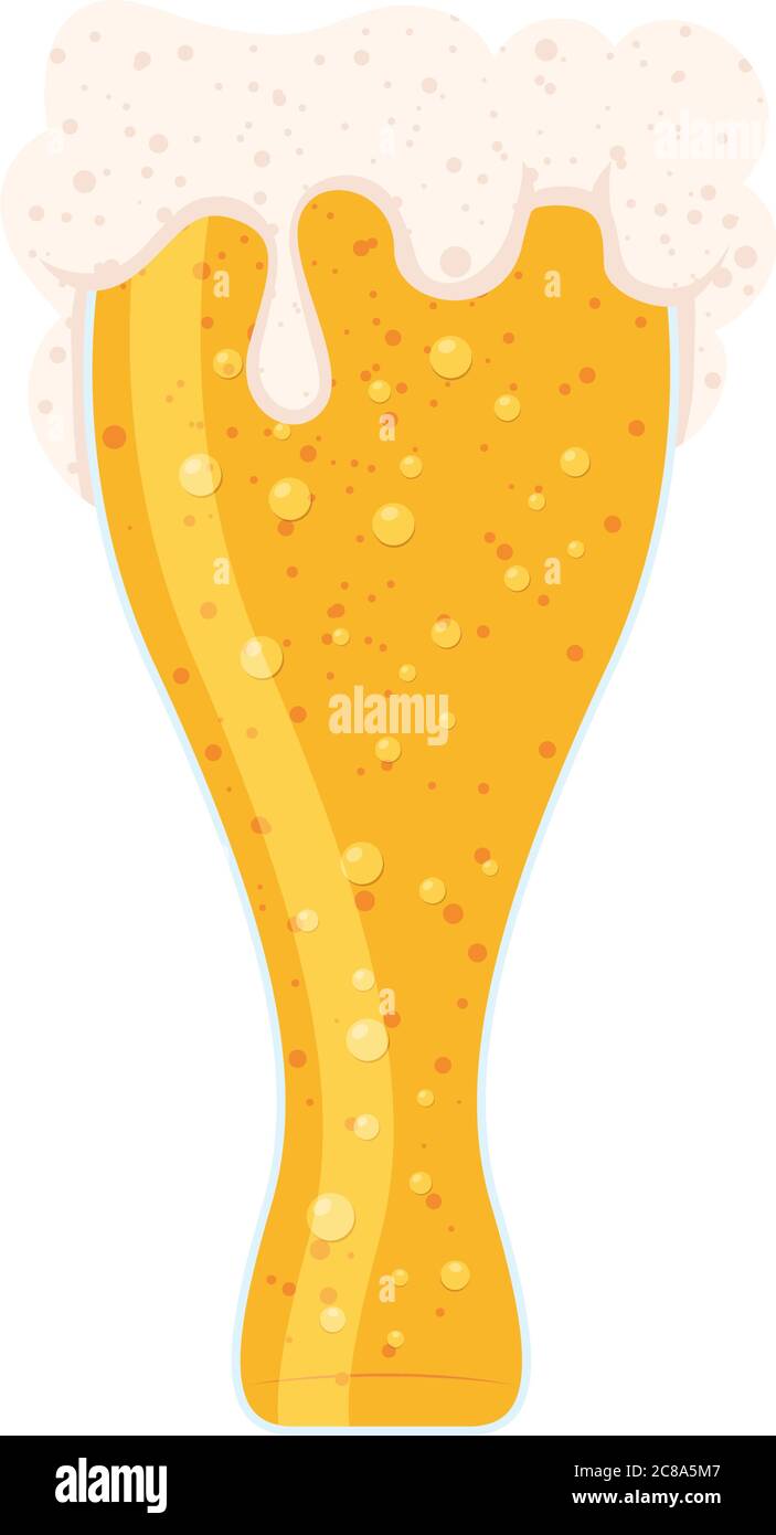 Beer glass design, Pub alcohol bar brewery drink ale and lager theme ...