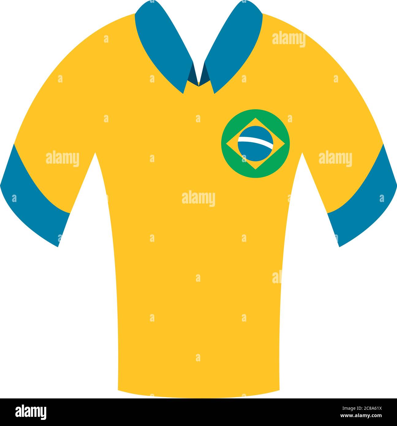 Brazil soccer tshirt flat style icon design, Culture tourism brazilian ...