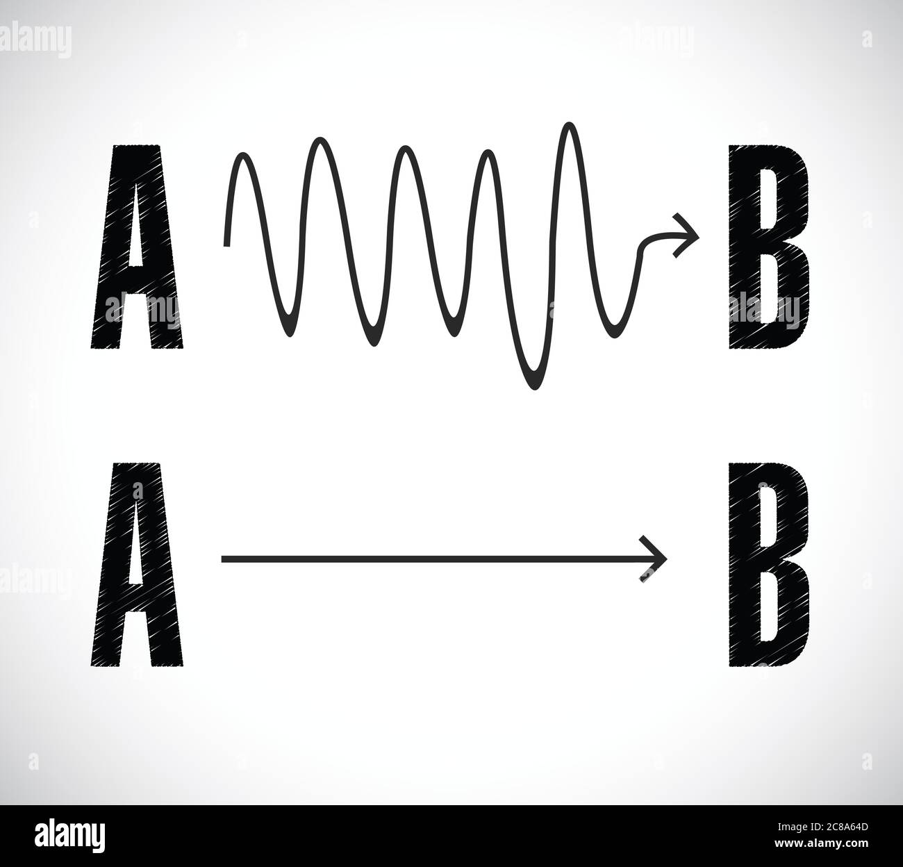 A to b roads illustration design over a white background Stock Vector ...