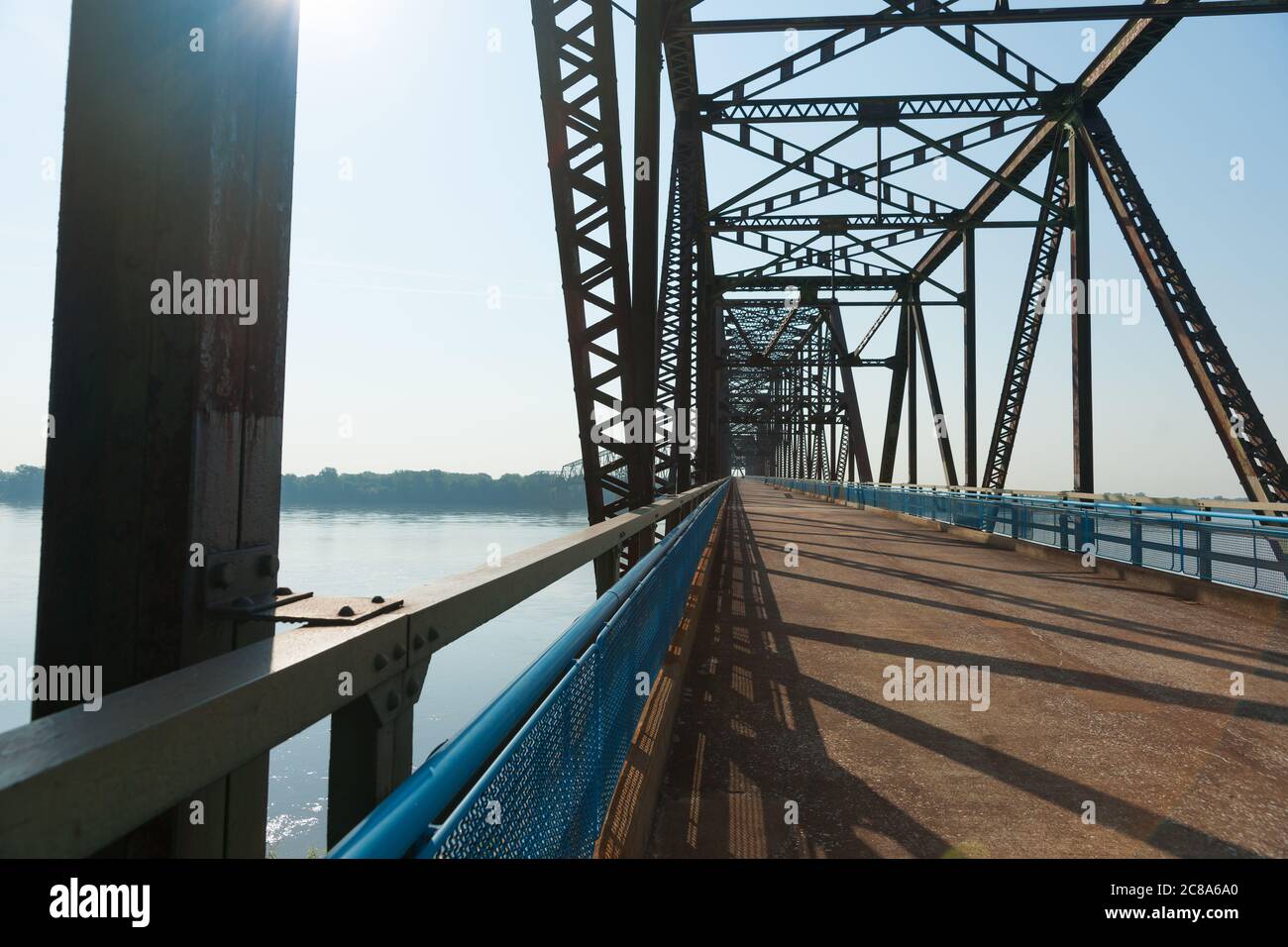 Old Chain of Rocks Bridge historic structure on Route 66 St Louis ...