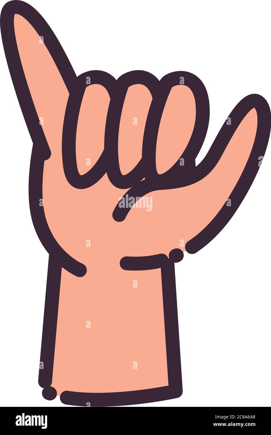 drink gesture with hand line and fill style icon design of People arm ...